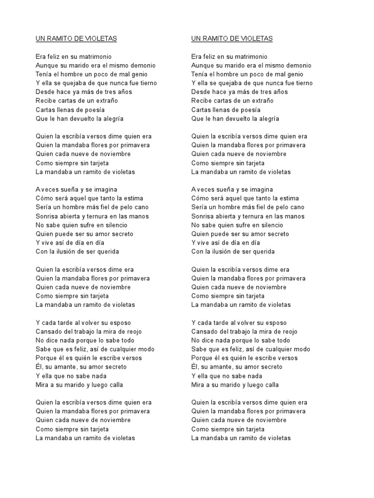 Un Ramito de Violetas | PDF