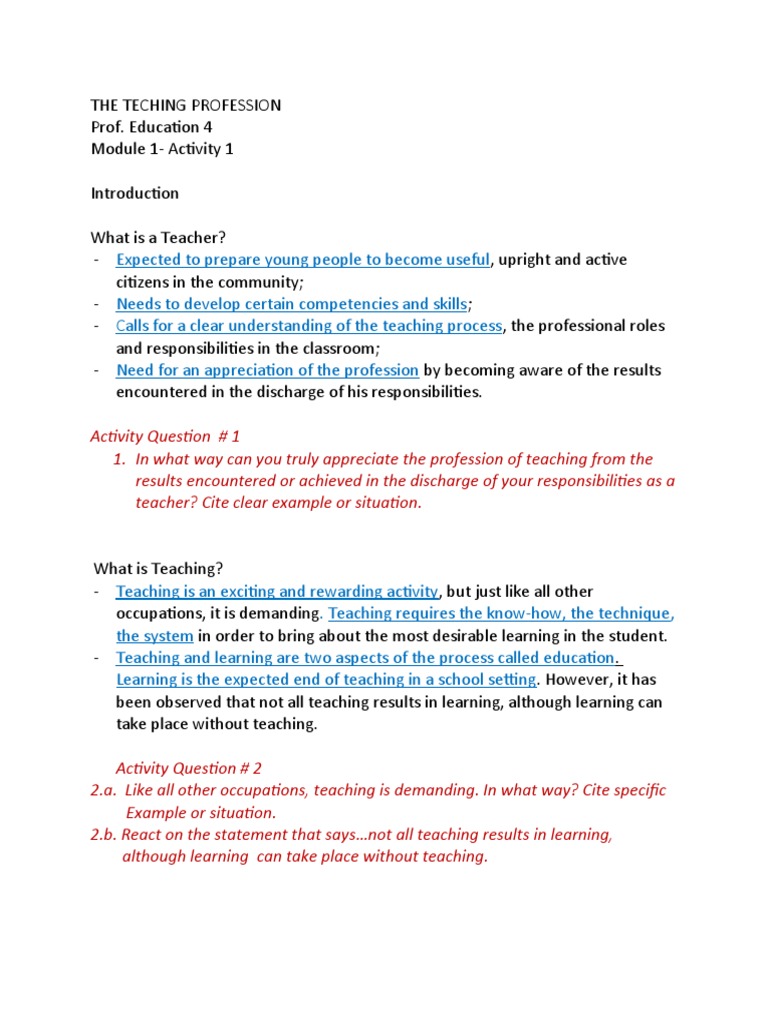 Module 1 Activity 1 | Download Free PDF | Learning | Teachers