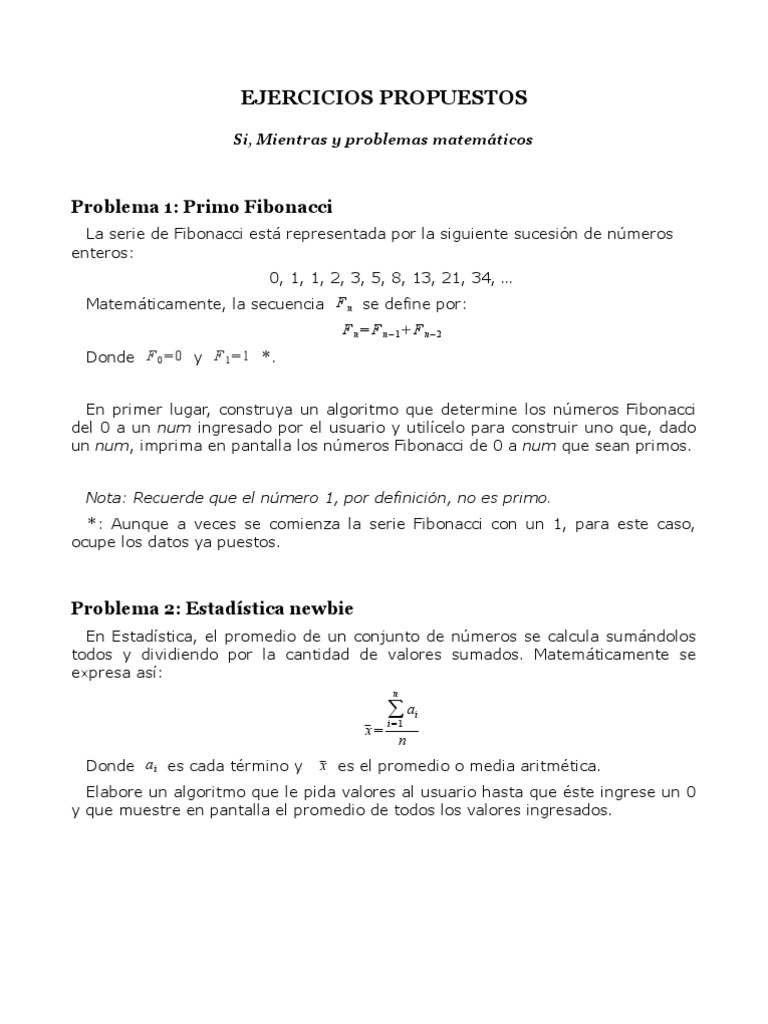 Algoritmos Y Estructuras De Datos Ejercicios Propuestos 2 Pdf