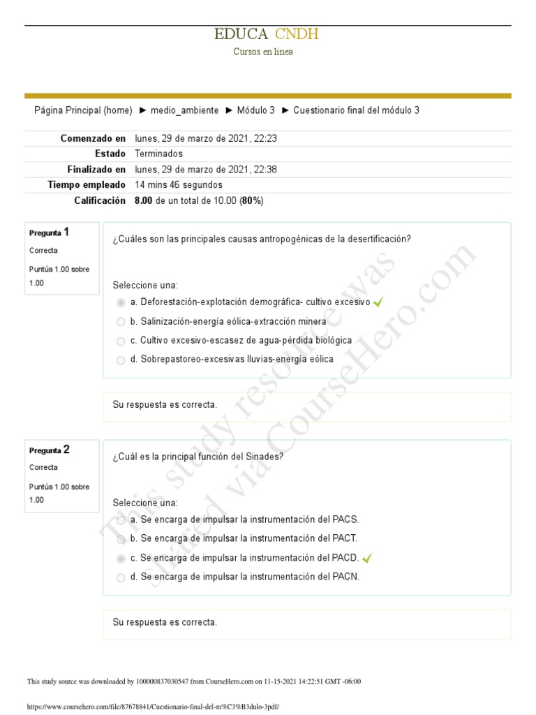 Cuestionario Final Del M Dulo 3 PDF | PDF | Economias | Impacto humano en el medio ambiente