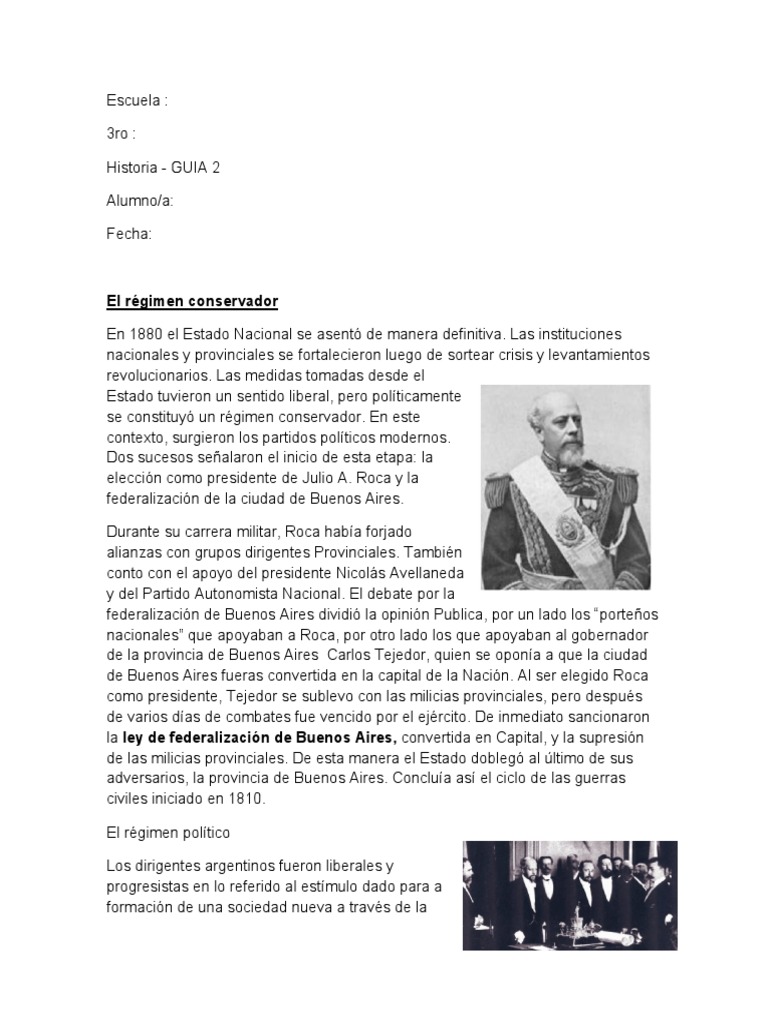 Generación Del 80 | PDF | Buenos Aires | Argentina