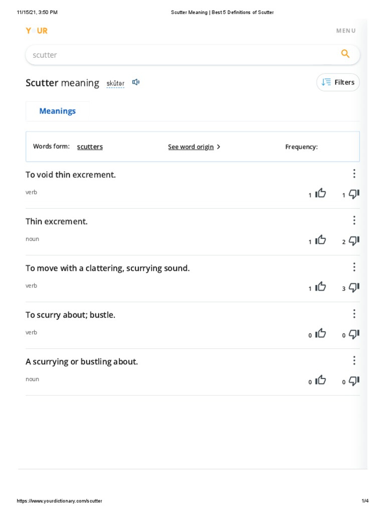 Scutter Meaning - Best 5 Definitions of Scutter | PDF | Syntactic ...
