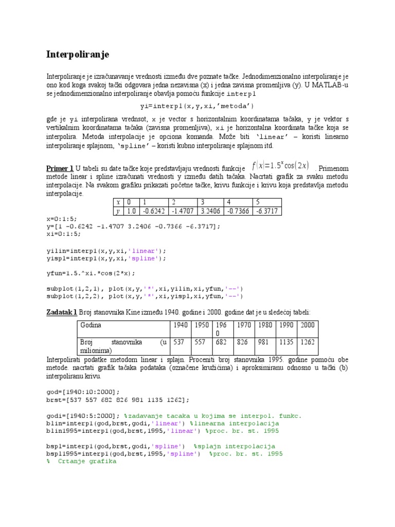 25-26 Interpolacija | PDF