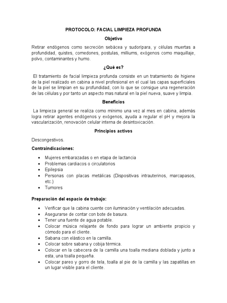 Protocolo Facial | PDF | Piel | Agua