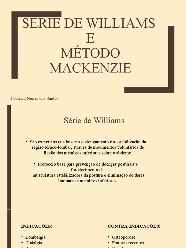 Série De Williams Pdf