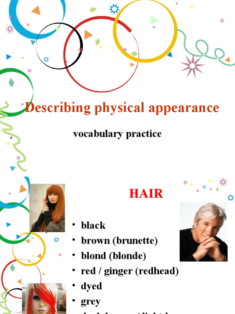 Vocabulary for Describing Appearance | PDF | Cooking, Food & Wine