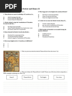 Year 8 Term 3 History | PDF | England | Multiple Choice