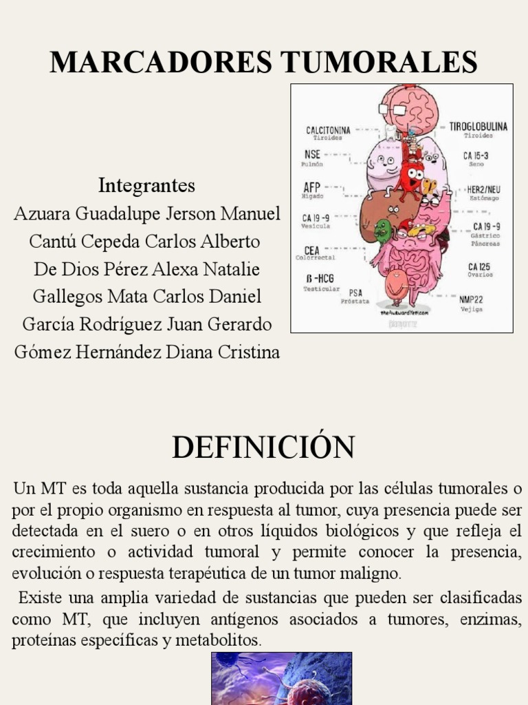 Definición, características y referencias de los marcadores tumorales | PDF