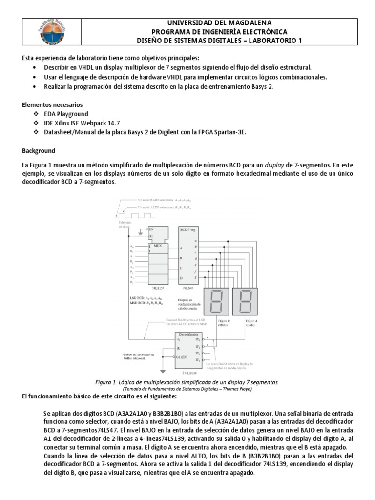 Decodificador 7 Segmentos | PDF | Vhdl | Arreglos de compuertas lógicas programables en sitio