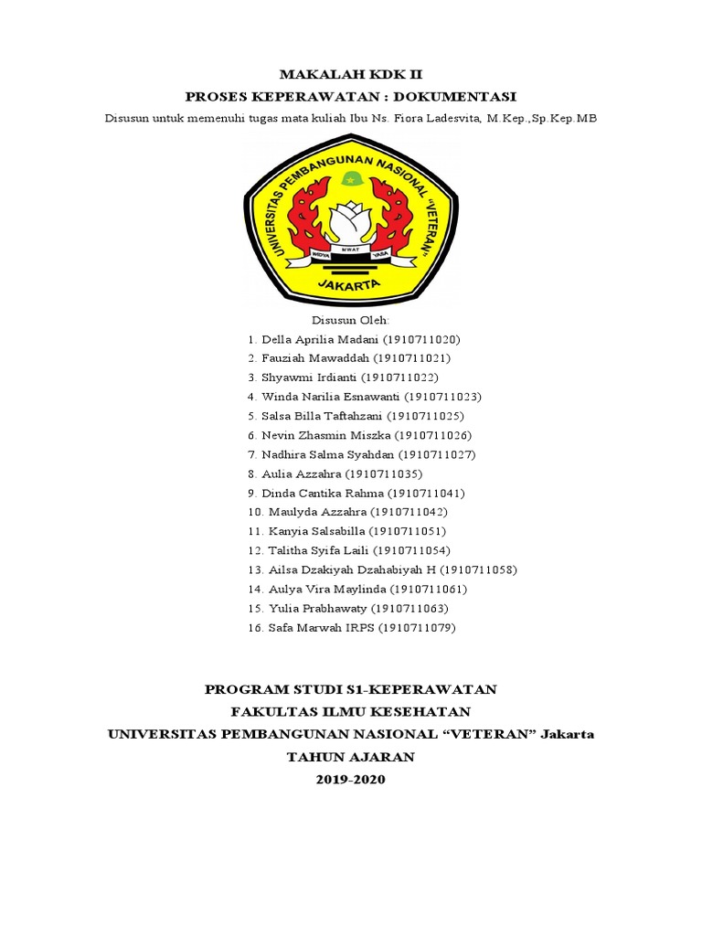 Makalah KDK Ii Dokumentasi | PDF
