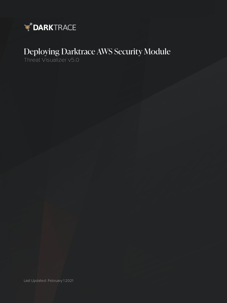 Deploying Darktrace AWS Security Module | PDF | Encryption | User ...