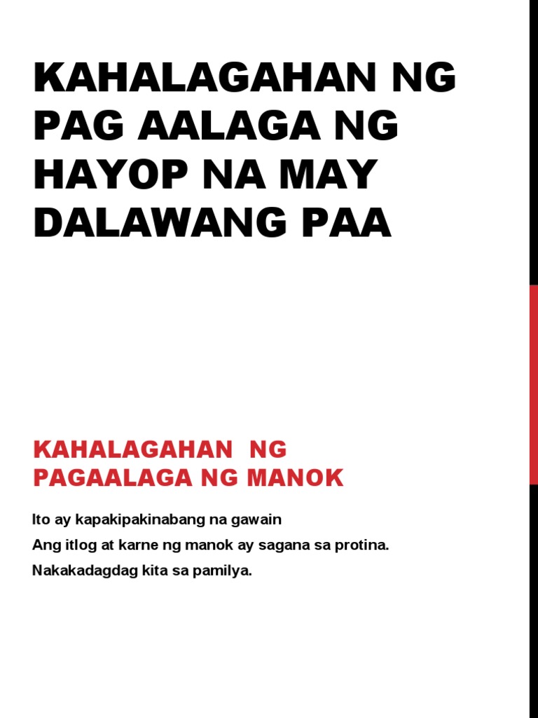 Kahalagahan NG Pag Aalaga NG Hayop Na May | PDF