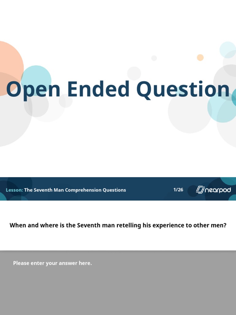 Seventh Man Comprehension Questions | PDF | Language Arts & Discipline ...