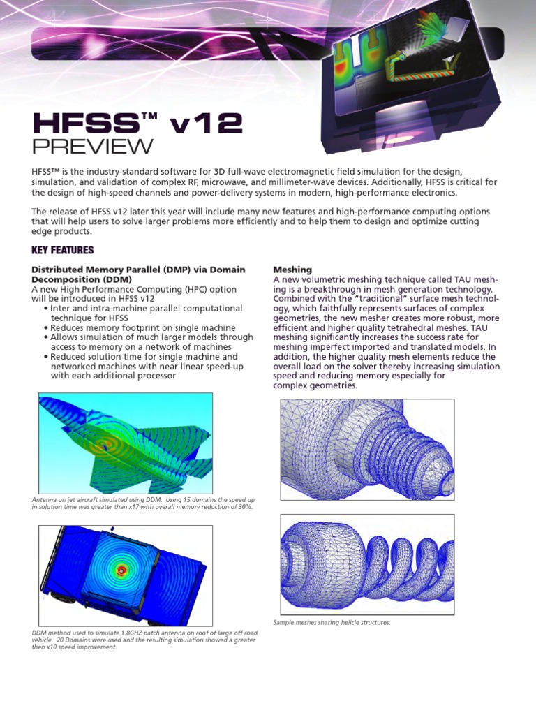 4125 HFSSv12 Preview | PDF | Supercomputer | Parallel Computing