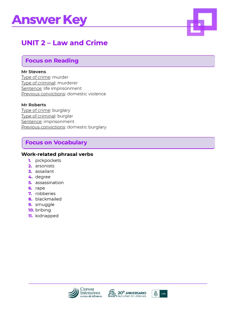 l5 U2 Answer Key | PDF