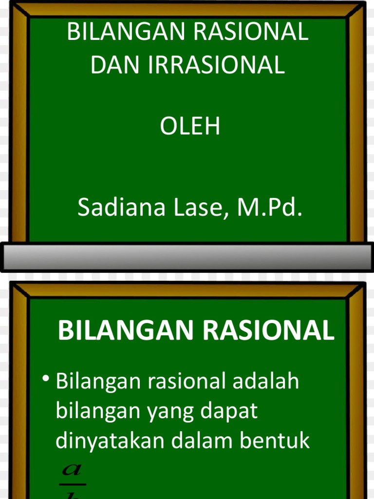 Bilangan Rasional dan Irasional | PDF | Kajian Bahasa Asing | Metode ...