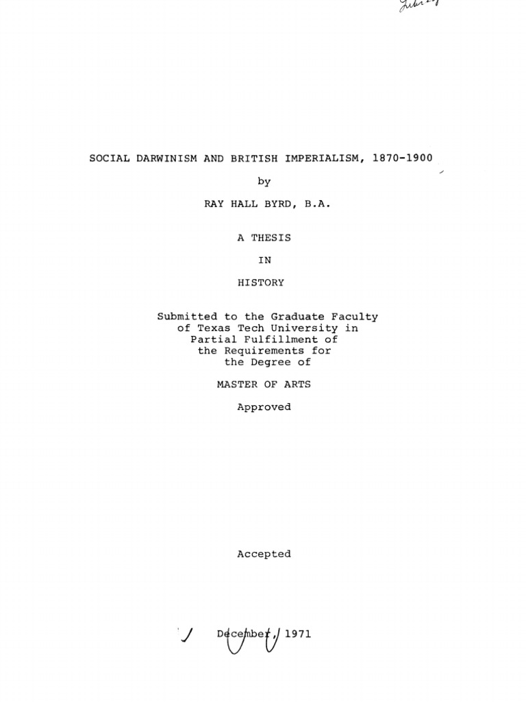 Social Darwinism and British Imperialism | PDF | Charles Darwin | On ...