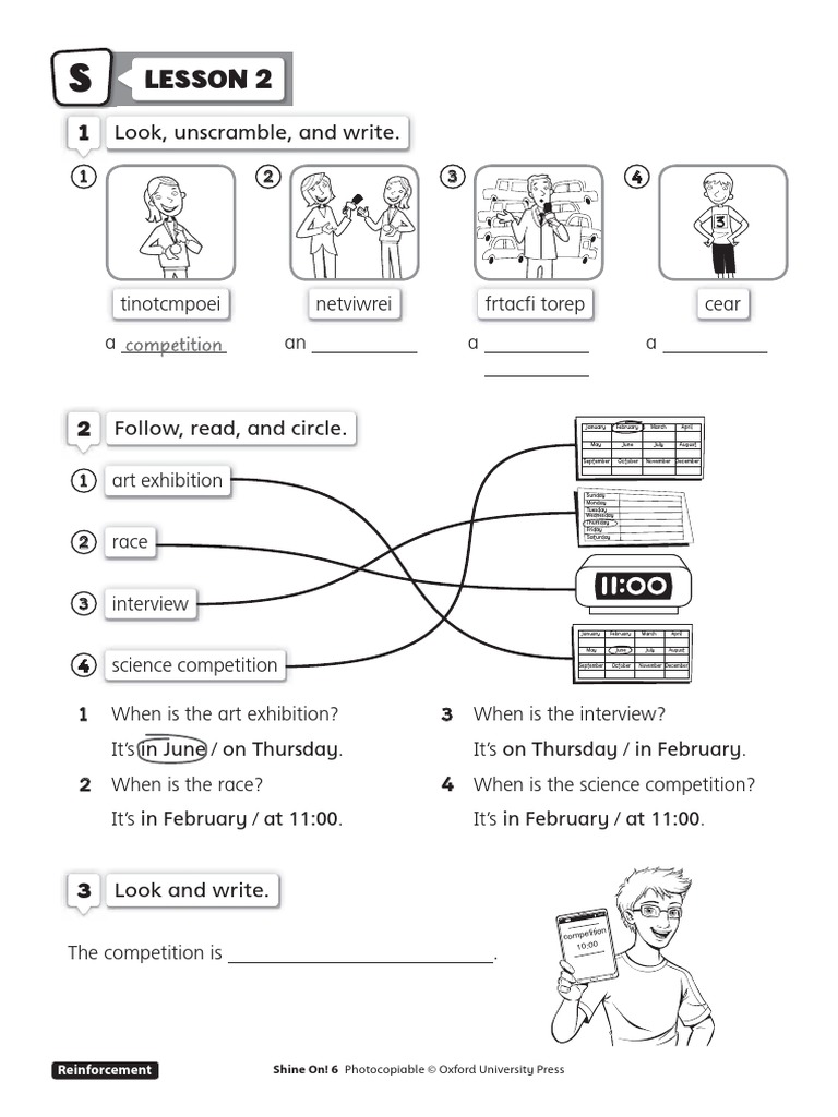 Shine On 6 Worksheets | PDF
