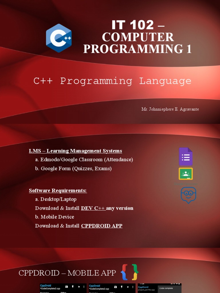 IT102-LecturePresentation 3 | PDF | Computer Programming | Programming ...