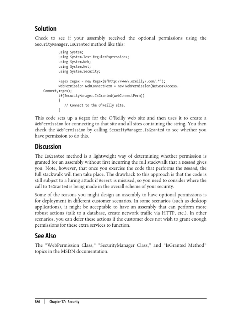 Solution: Securitymanager - Isgranted | Download Free PDF | Transmission Control Protocol ...