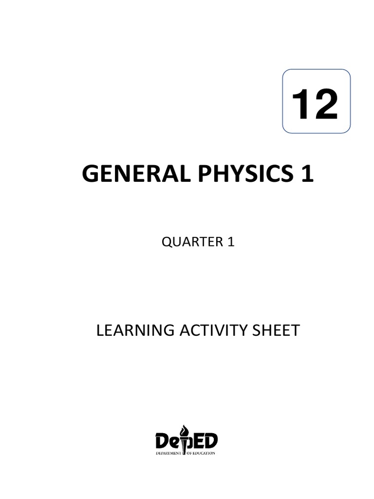 Module 1-SHS General Physics 1 | PDF | Velocity | Quantity