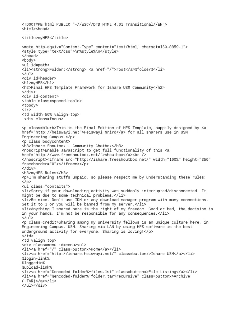 HFSTemplate myHFS - TPL | PDF | Download | Internet