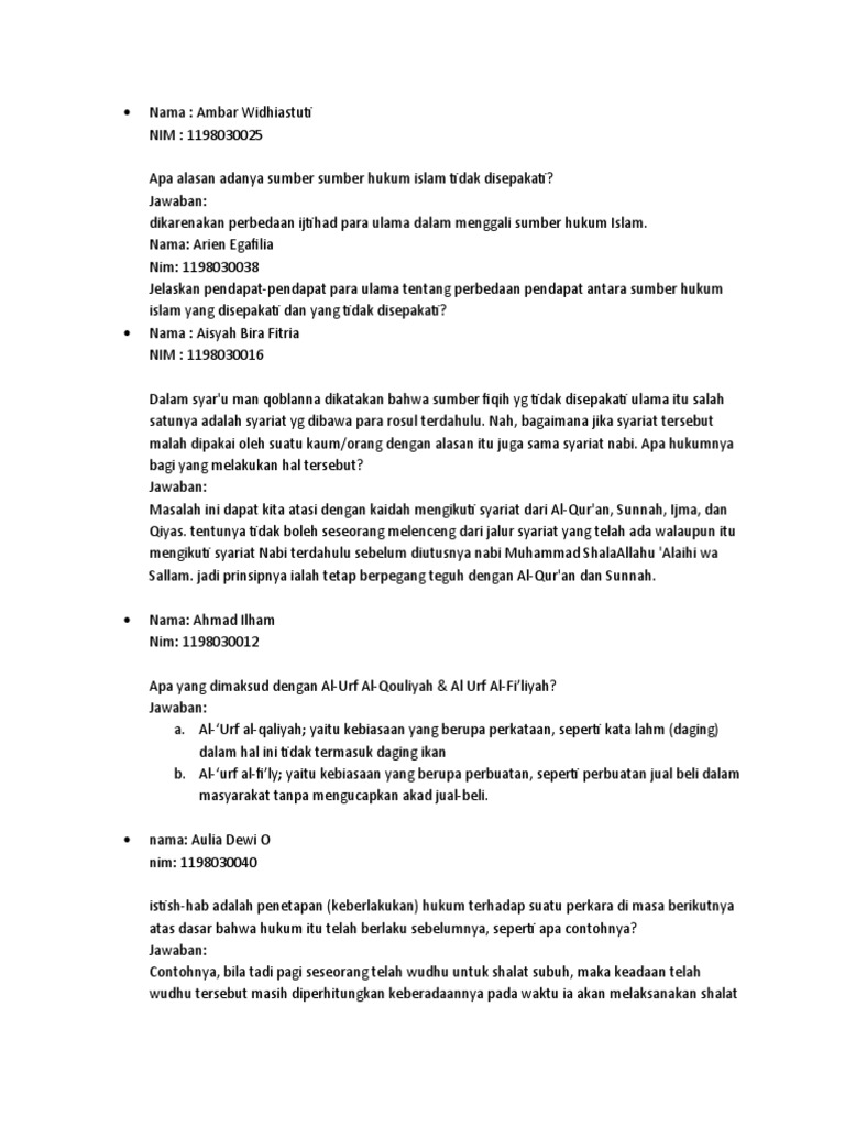 Sesi Tanya Jawab Kel 6 | PDF