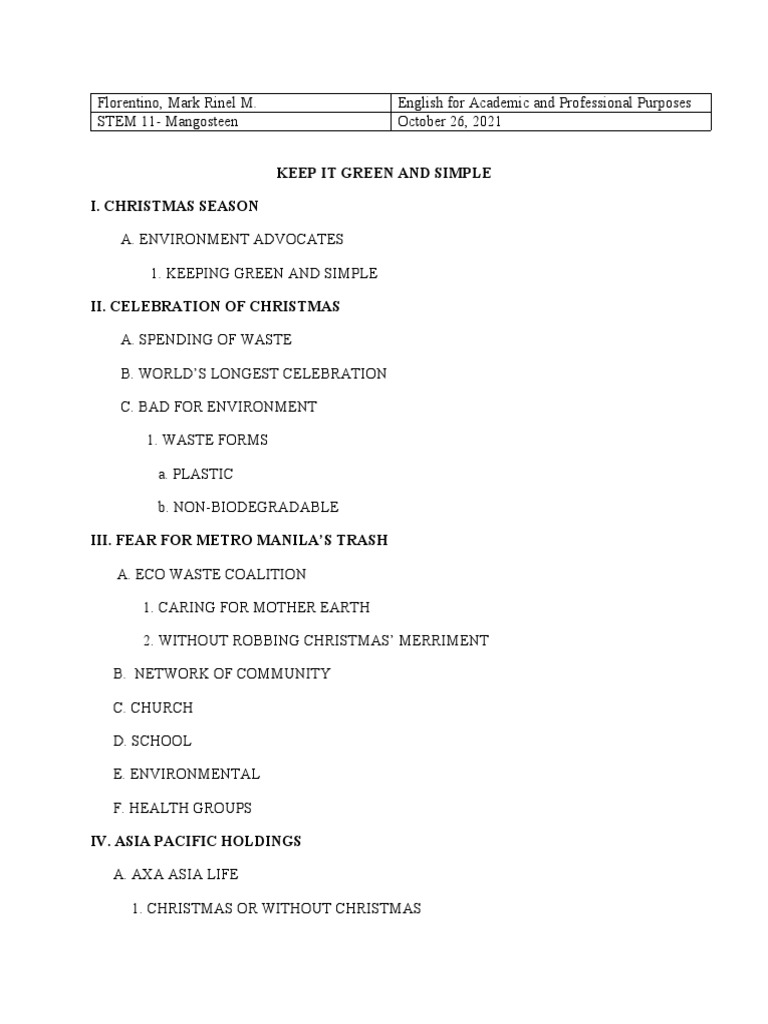 Eapp Outlining | PDF | Science & Mathematics