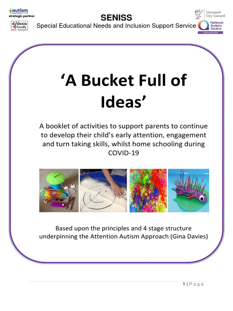 Attention Autism A Bucket Full of Ideas For Parents 1 | PDF | Dough ...