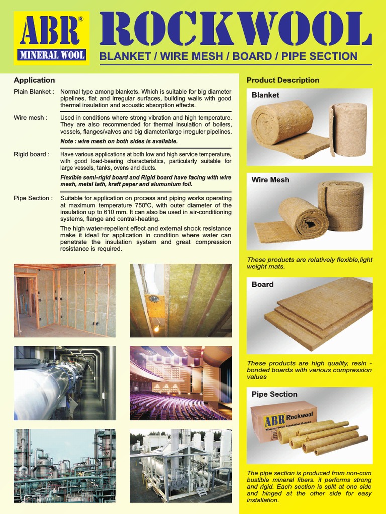 Rockwool insulation products comparison | PDF | Pipe (Fluid Conveyance ...
