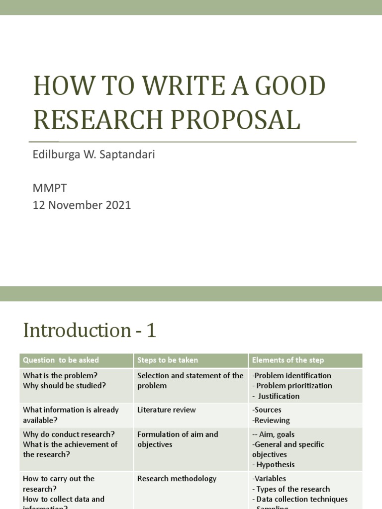 How To Write A Research Proposal | PDF | Theory | Hypothesis