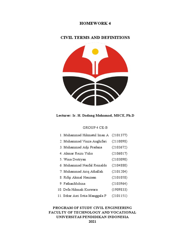 Understanding Civil Engineering Terms: A Glossary for Homework 4 | PDF ...