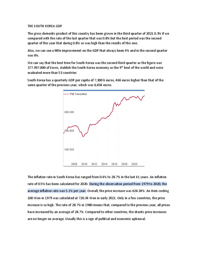The South Korea GDP | PDF