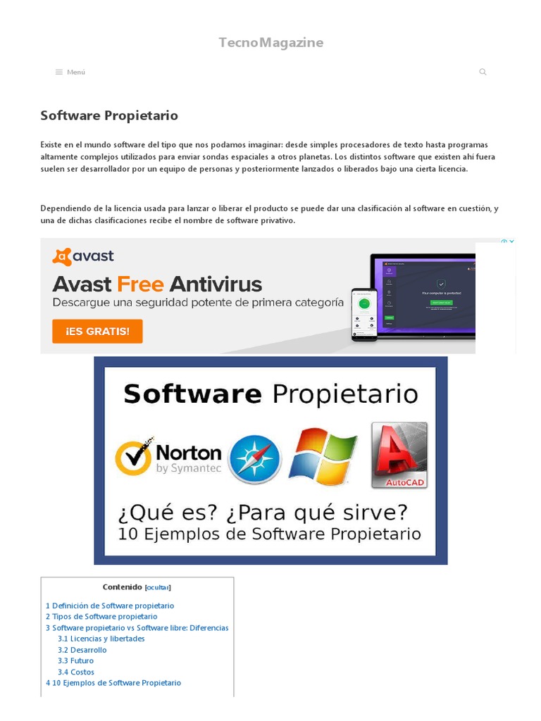 Software Propietario - ¿Qué Es - Características y Ejemplos | PDF ...