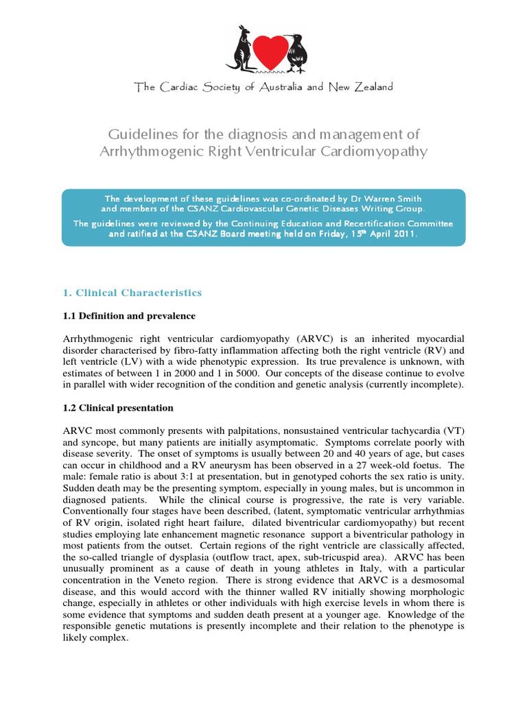 ARVC | PDF | Cardiovascular Diseases | Cardiovascular Physiology