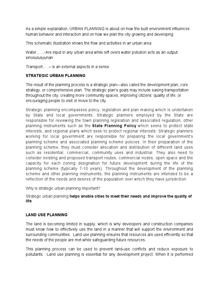 Strategic Urban Planning | PDF | Urban Planning | Infrastructure