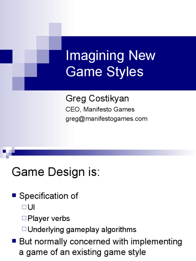 Imagining New Game Styles | PDF | 3 D Computer Graphics | Role Playing ...