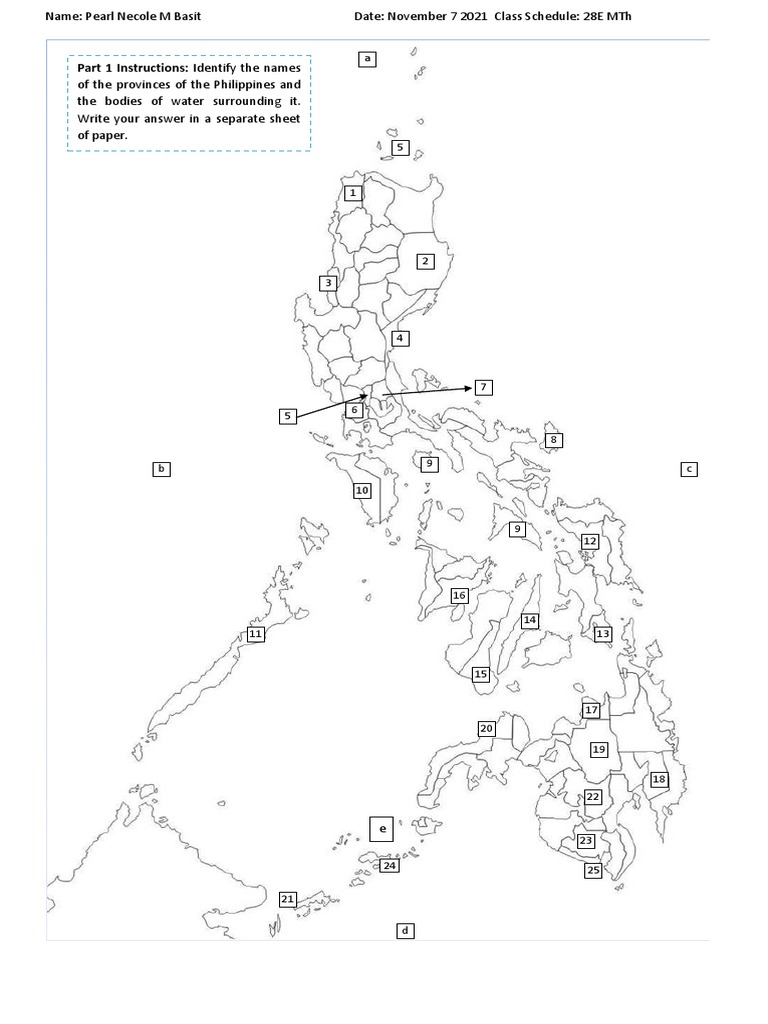 Blank Philippine Map With Regions