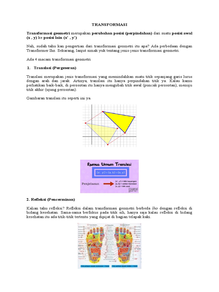 Jenis-Jenis Transformasi Geometri | PDF | Filsafat | Seni & Disiplin Bahasa