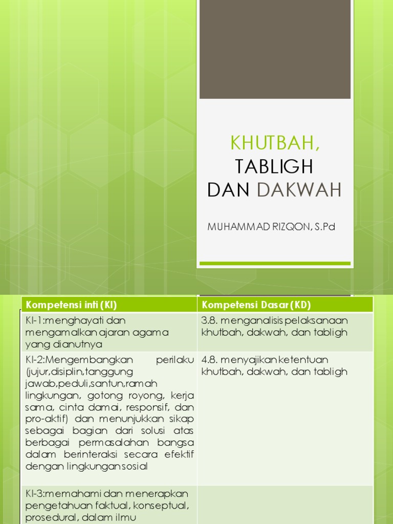 Perbedaan Khutbah dan Tabligh | PDF