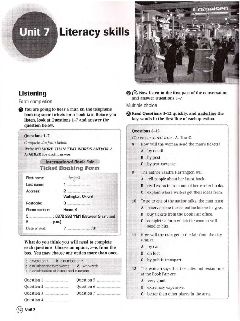 Listening - Handout 2 - Unit 7 | PDF