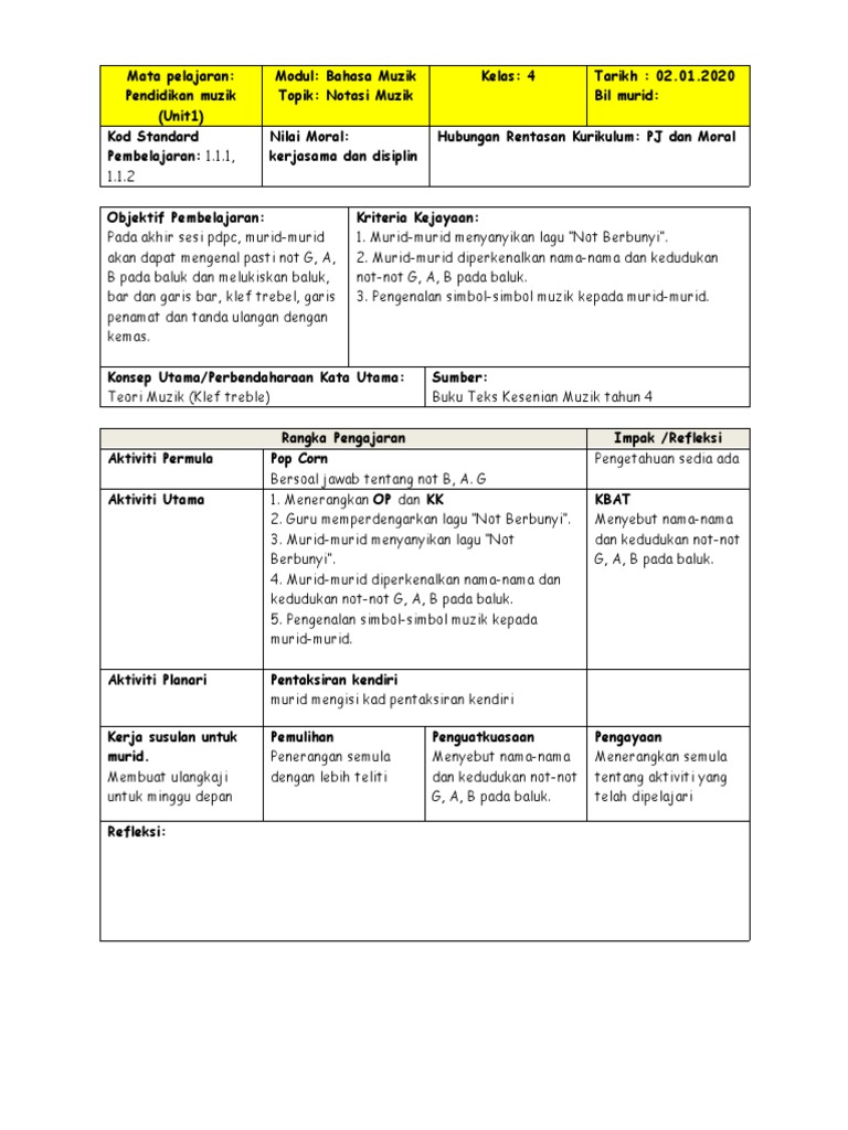 RPH MZ T4 | PDF | Seni & Disiplin Bahasa | Sains & Matematika