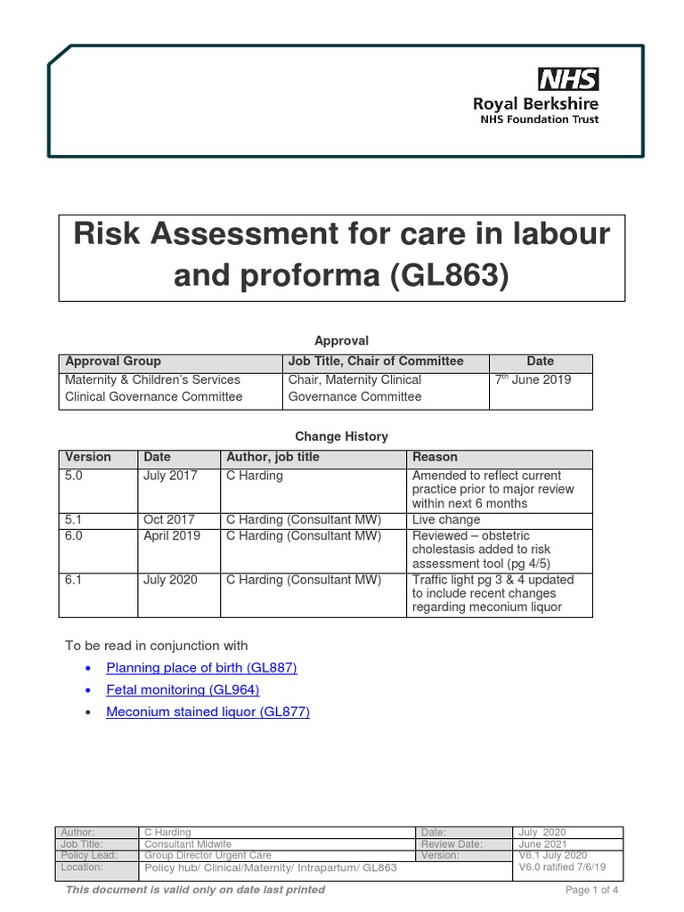 Labour Risk Assessment Guideline: A Standardized Approach to Evaluating ...