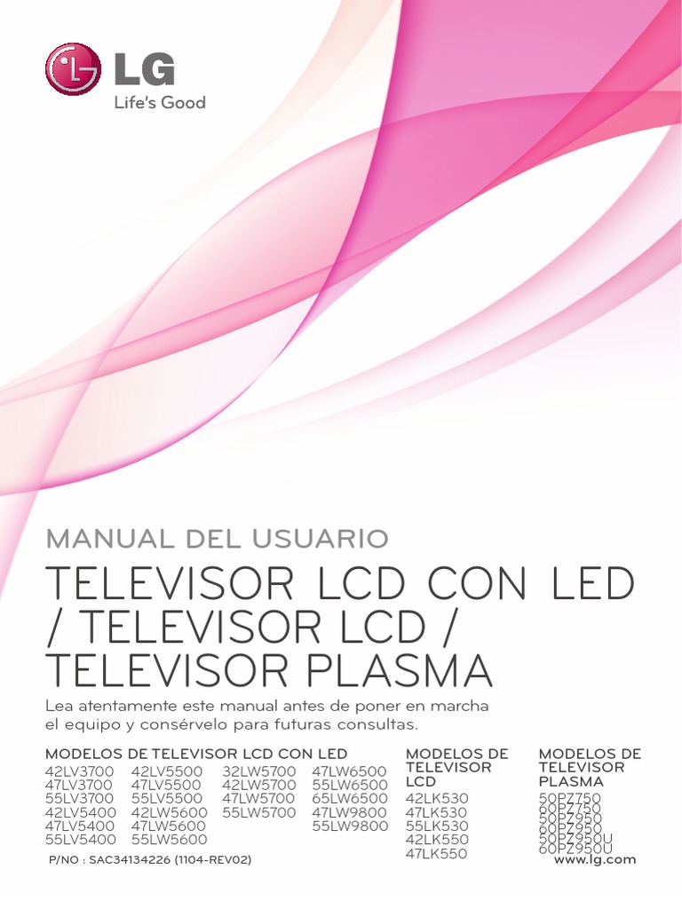 Manual TV LG 47LW5600 Esp | PDF | Enchufes y tomas de corriente alterna ...
