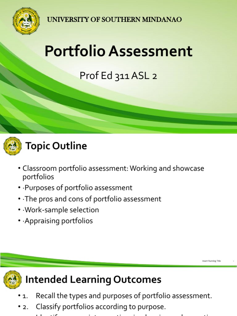 Portfolio Assessment Strategies in Education | PDF | Educational ...