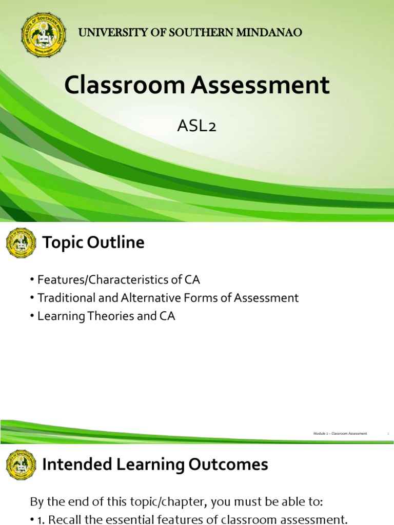 Mod 2 Classroom Assessment | PDF | Educational Assessment | Test ...