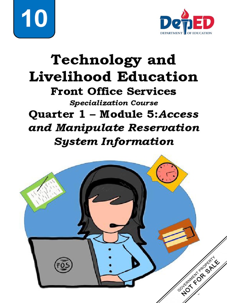 Technology and Livelihood Education: Front Office Services Quarter 1 ...