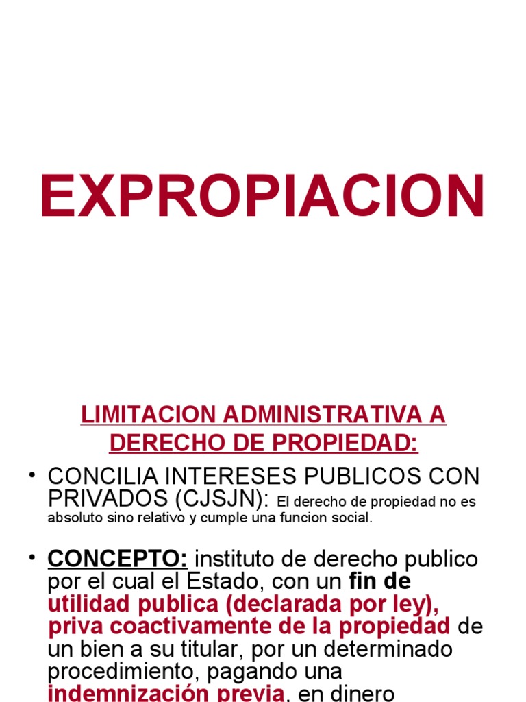 Expropiacion | PDF | Dominio eminente | Propiedad