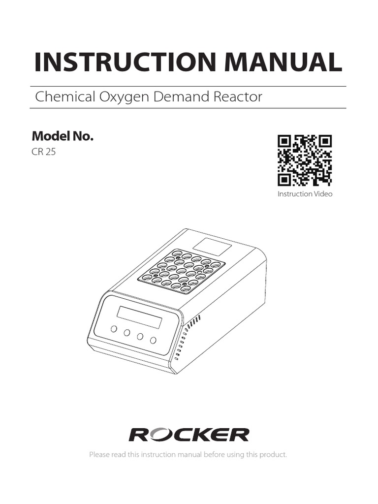 CR 25 COD Reactor Manual | PDF | Thermometer | Calibration