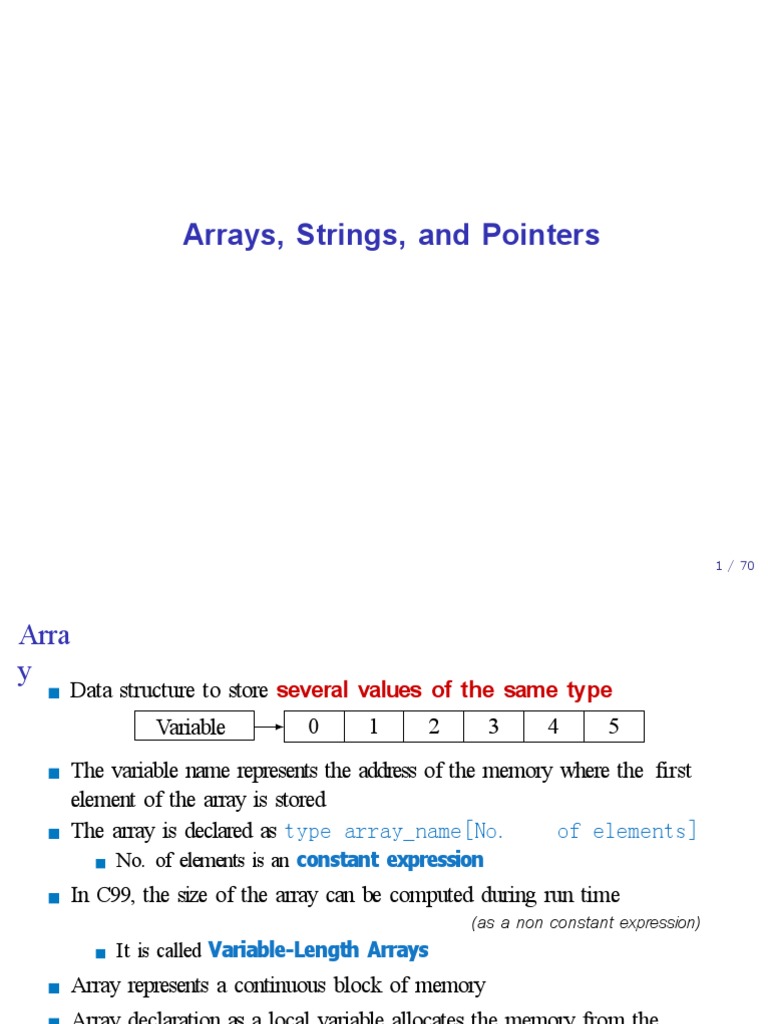 Array Pointer String Pdf Pointer Computer Programming Array Data Structure 3936